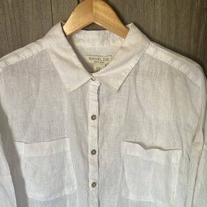 Rachel Zoe | Tops | Rachel Zoe White Linen Shirt | Poshmark